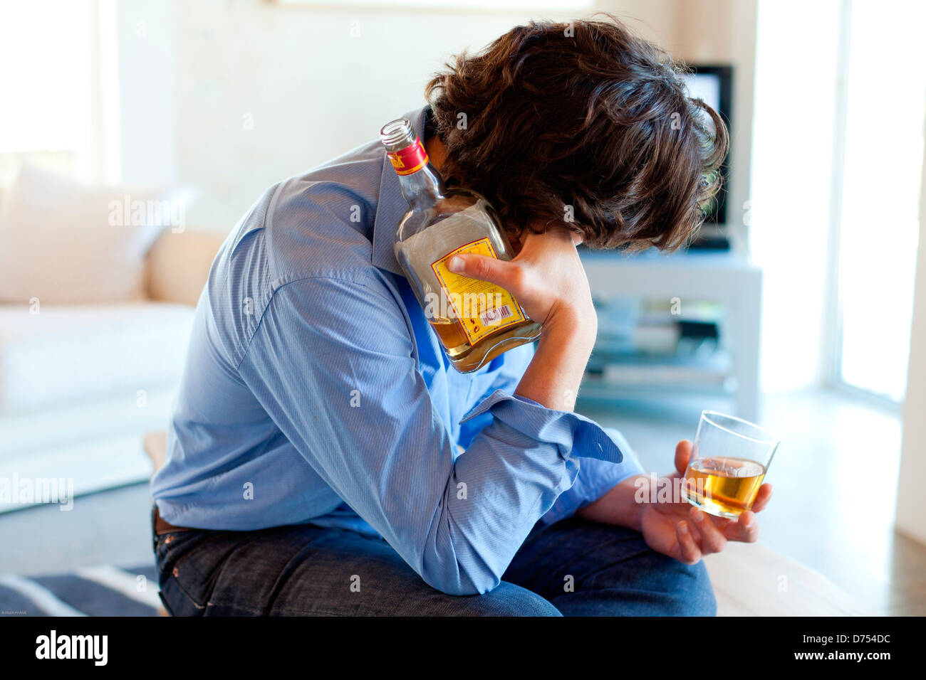 Man drinking Alcohol Stock Photo - Alamy