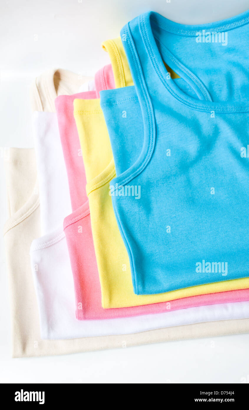 colorful of vest on white background Stock Photo - Alamy