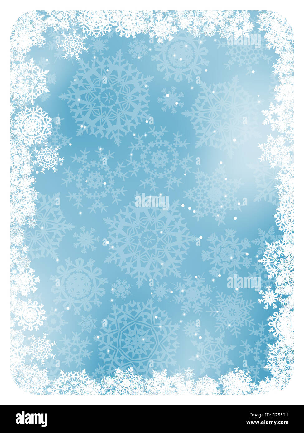 Blue christmas background with snowflakes Stock Photo - Alamy