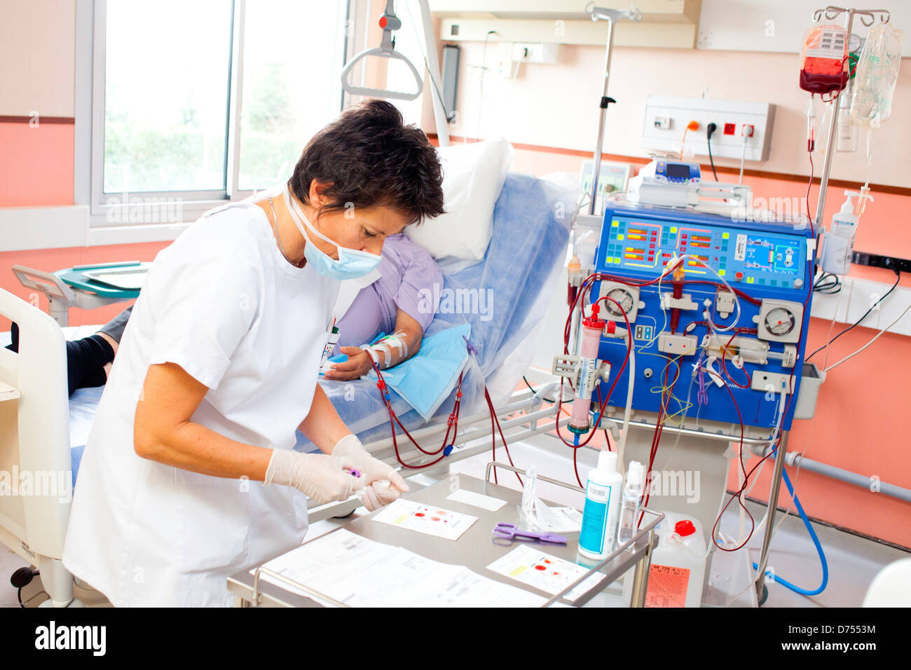 Patient hemodialysis transfusion anemia Here card used UPTC Diagast ...