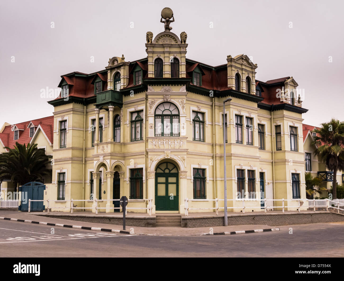 German style building in the Namibian town of Swakopmund Stock Photo ...