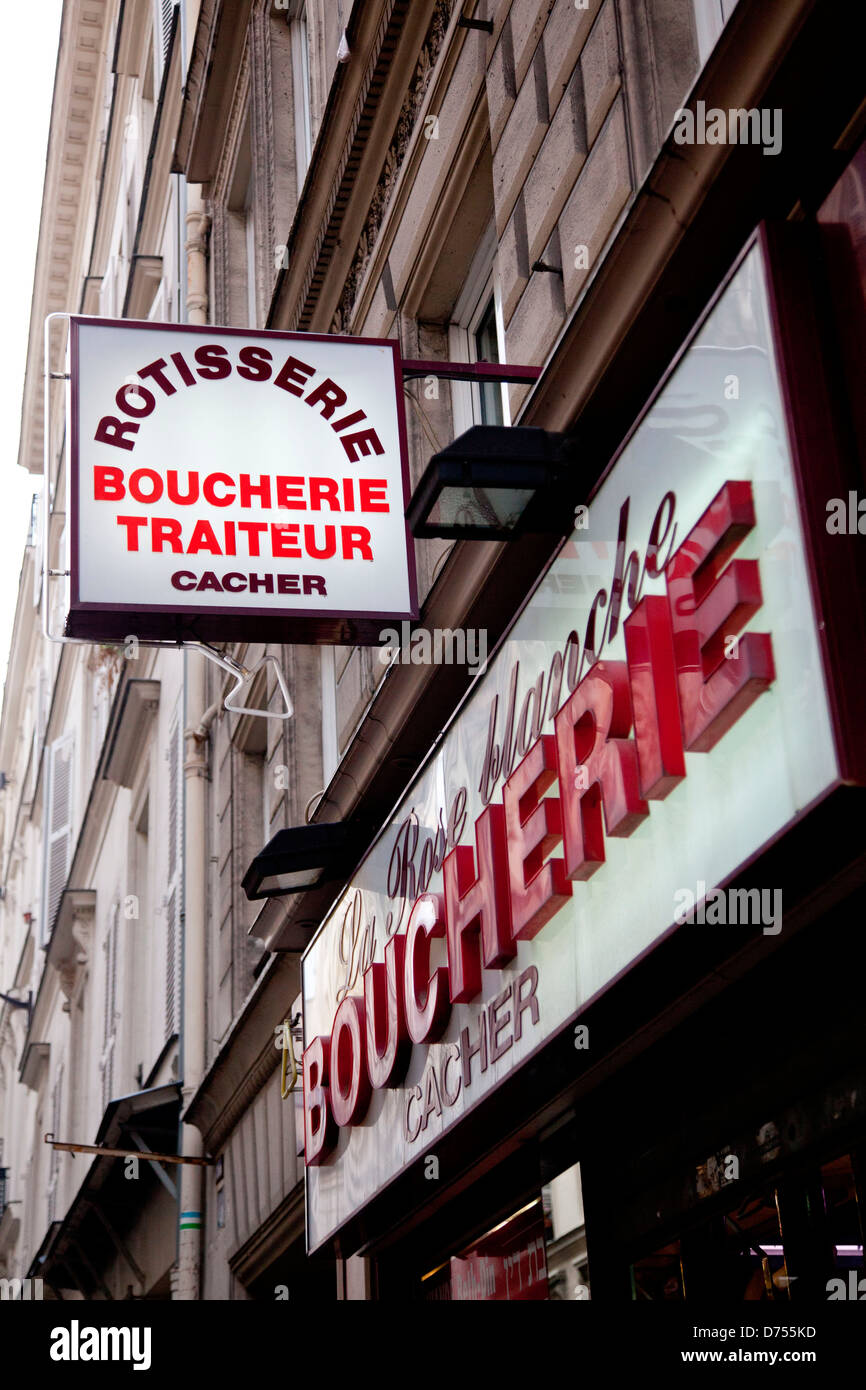 Kosher butcher's shop Stock Photo - Alamy