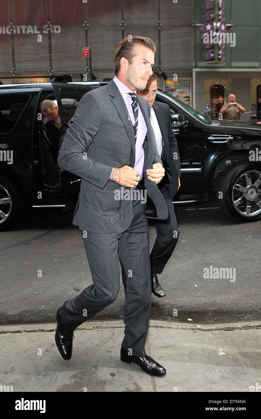 David Beckham outside ABC studios for 'Good Morning America' New York ...