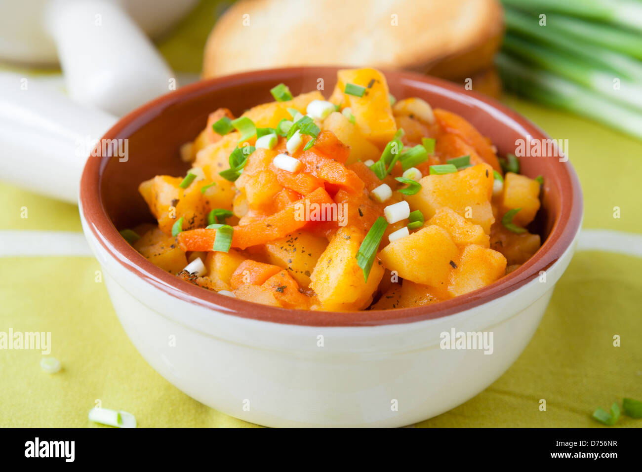 potatoes stewed in tureen, food Stock Photo - Alamy