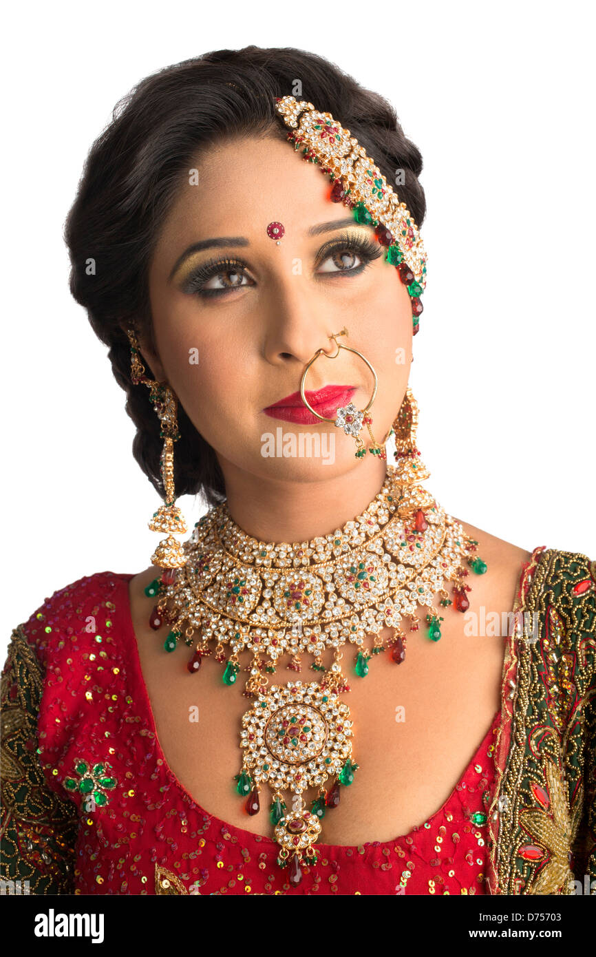 Indian bride in traditional wedding dress Stock Photo - Alamy