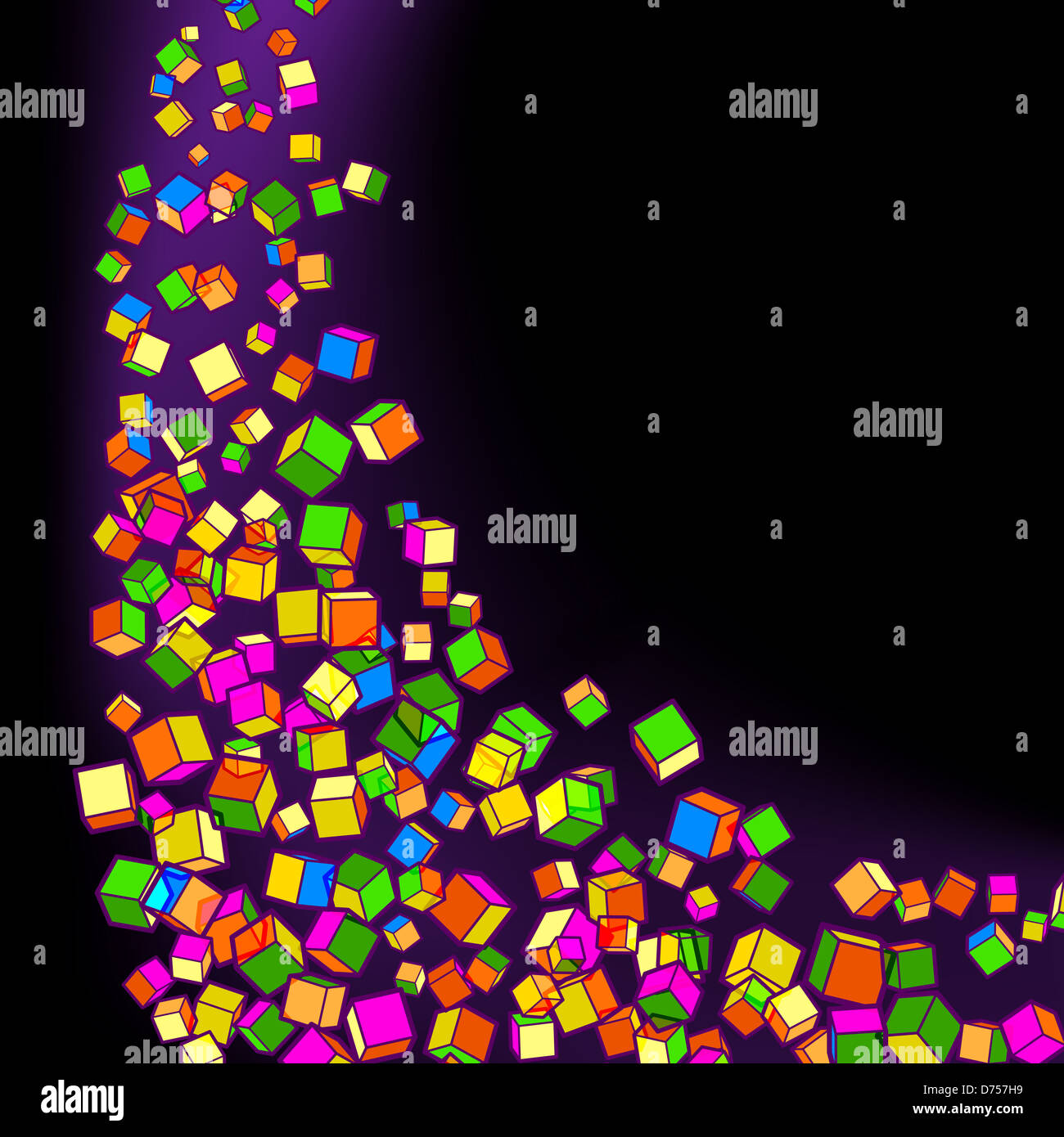 Abstract cube art Stock Photo - Alamy