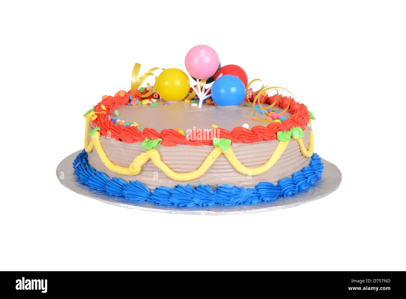 colorful child birthday cake Stock Photo - Alamy