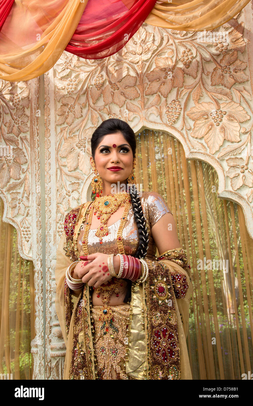 Indian bride in traditional wedding dress Stock Photo - Alamy