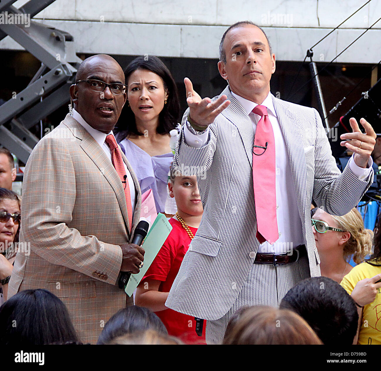 Al Roker, Matt Lauer Cee Lo Green performing live at Rockefeller Center ...