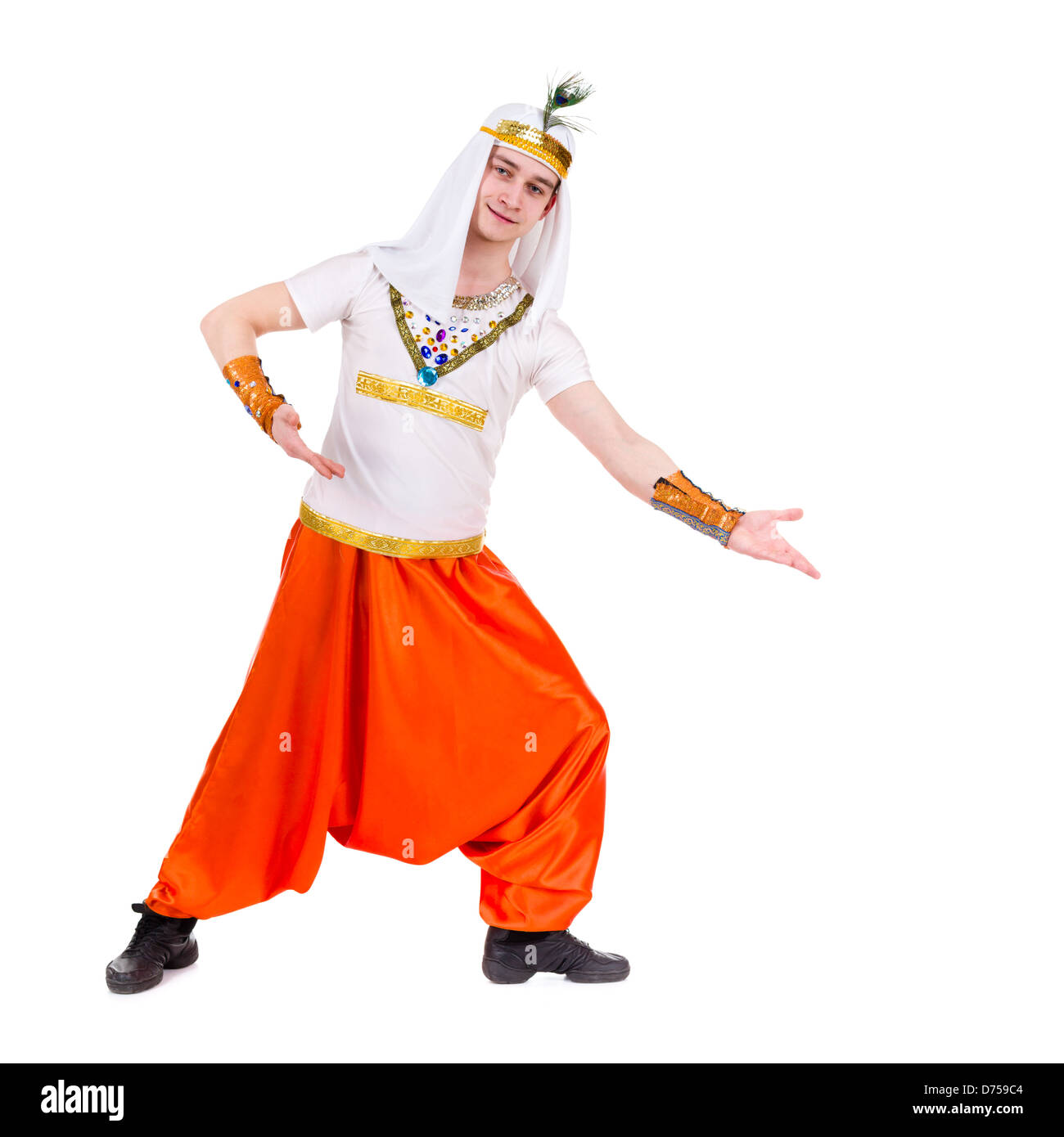 man wearing a egyptian with pointing gesture Stock Photo - Alamy