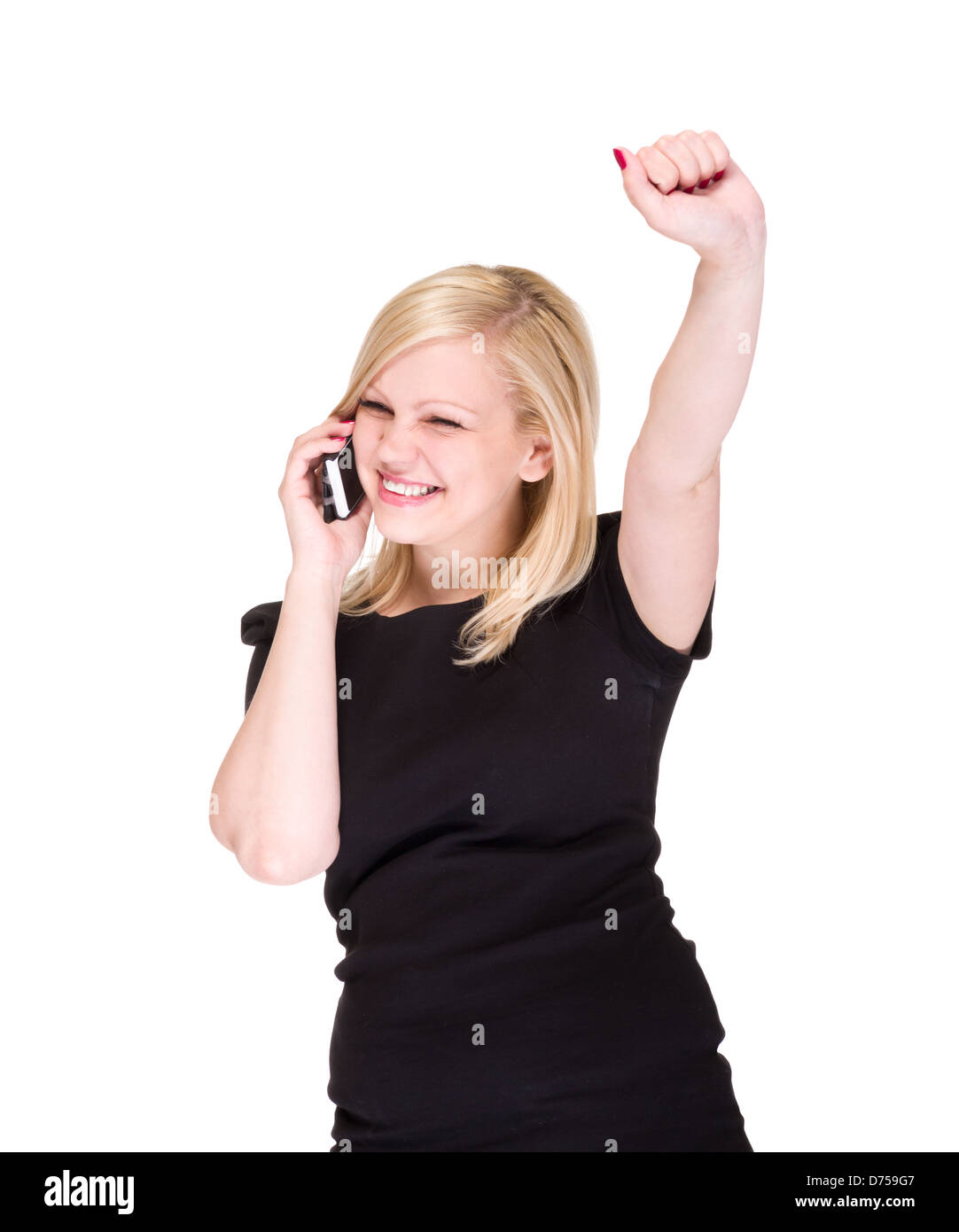 Woman talking over cell hi-res stock photography and images - Alamy