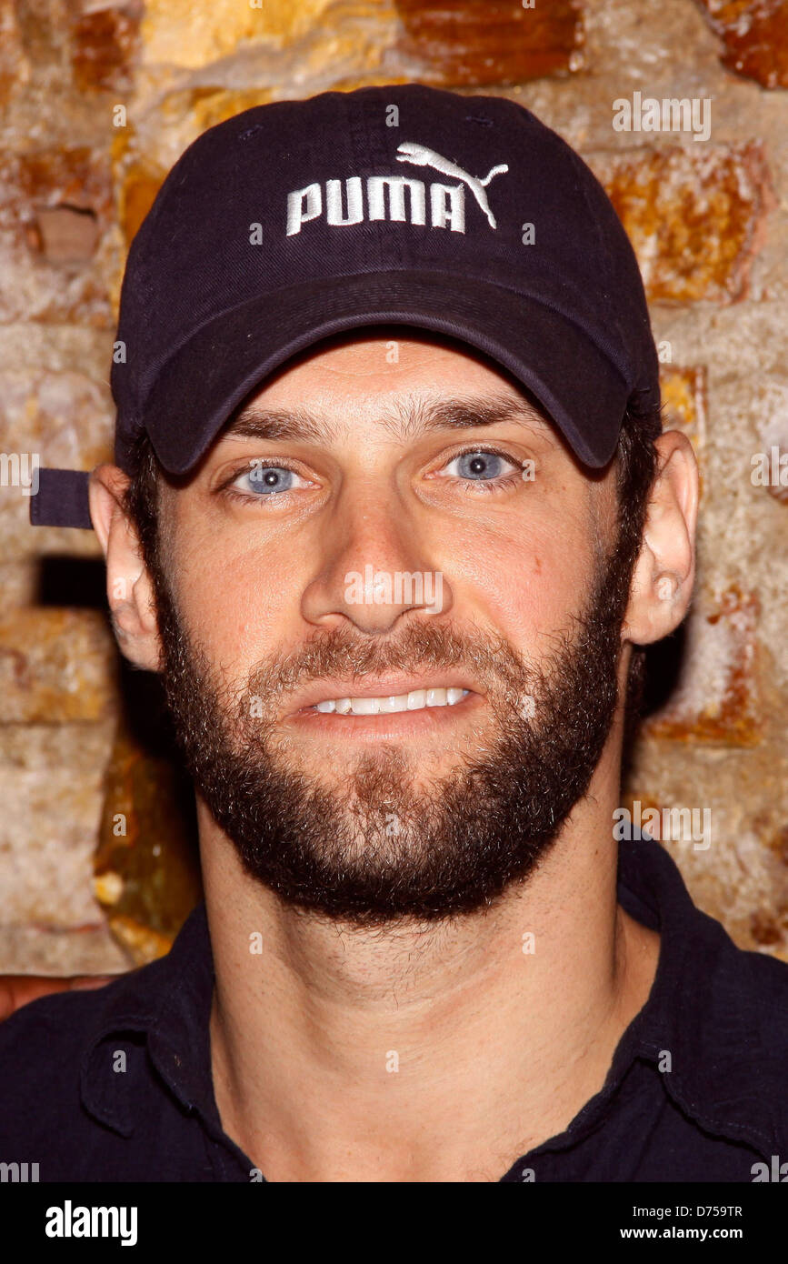 Justin Bartha visits the cast and crew of 'Scared Of Sarah' during the ...