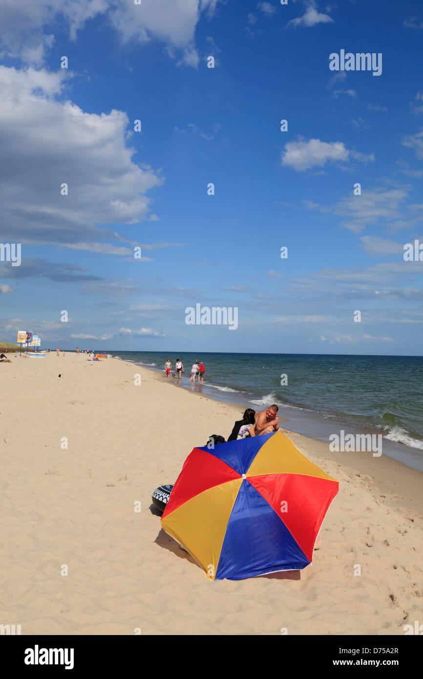 Hel peninsula (Hela), Mierzeja Helska, village Hel, beach, Poland Stock ...