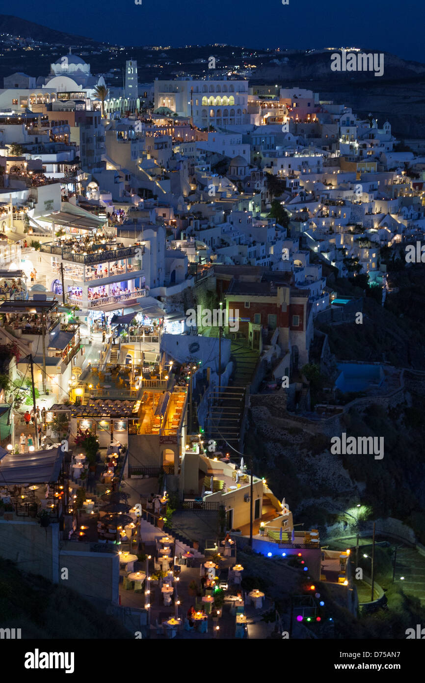 Fira santorini by night hi-res stock photography and images - Alamy