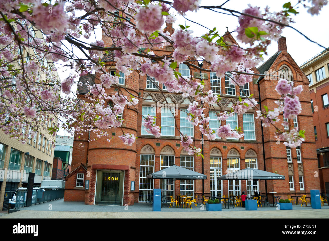 Ikon Gallery neo-Gothic building, Brindleyplace, Birmingham, UK Stock ...