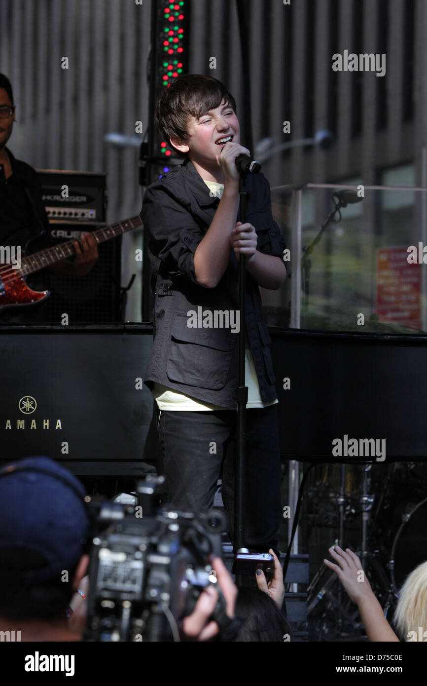 Greyson Chance pop singer performing live on the 'Fox & Friends ...