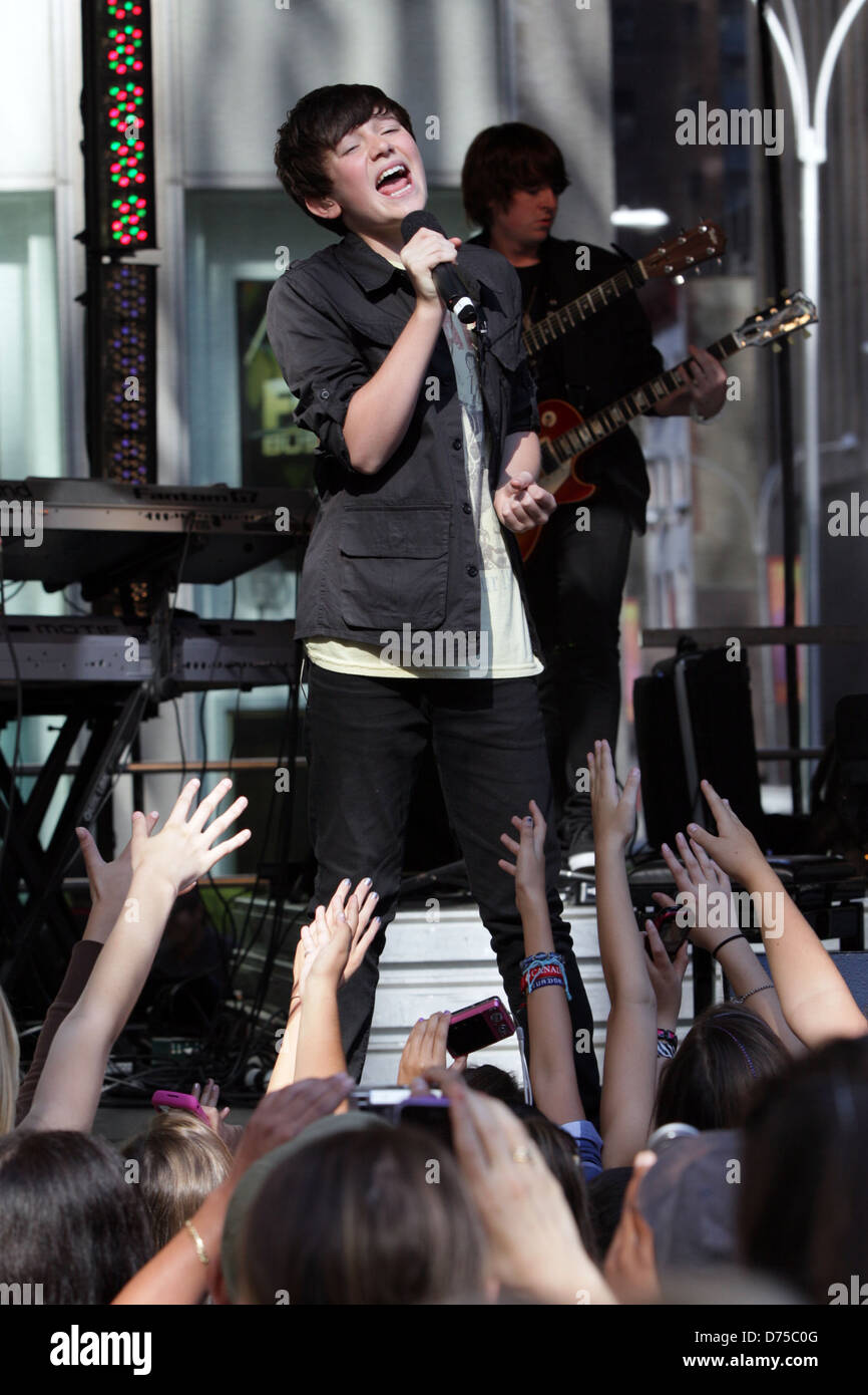 Greyson Chance pop singer performing live on the 'Fox & Friends ...