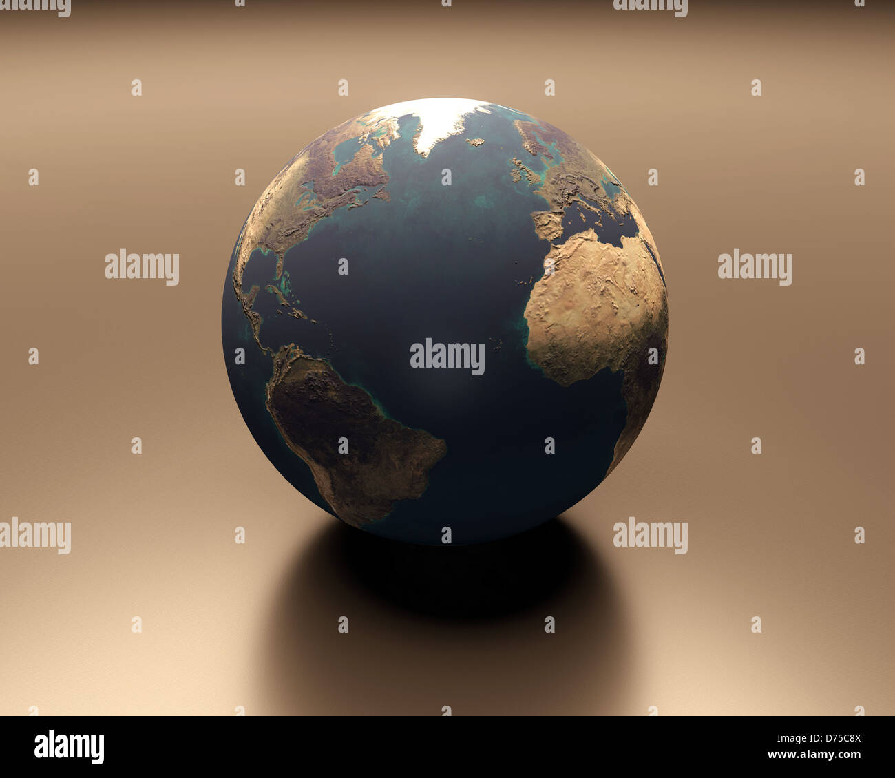 A rendered presentation of the planet earth Stock Photo - Alamy
