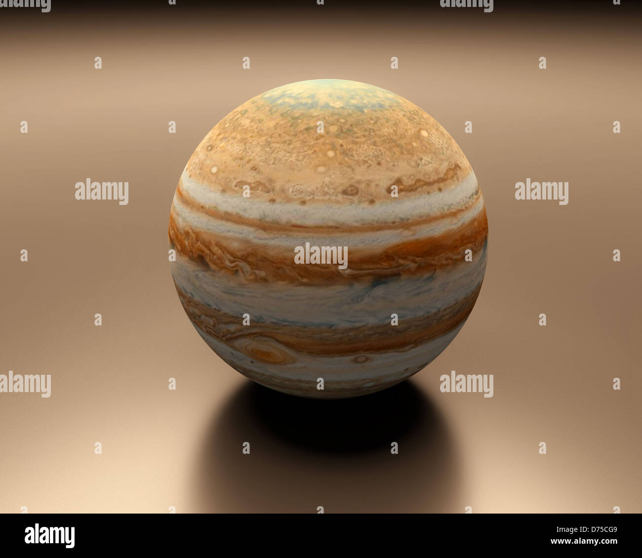 A rendered presentation of the gas-giant planet Jupiter Stock Photo - Alamy