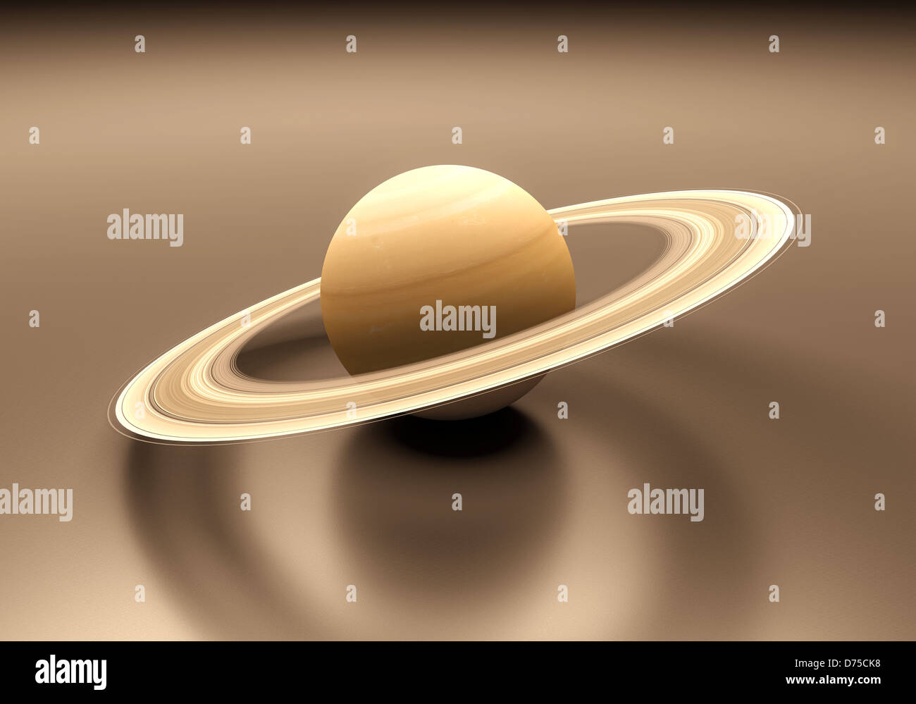 A rendered presentation of the gas-giant planet Saturn Stock Photo - Alamy