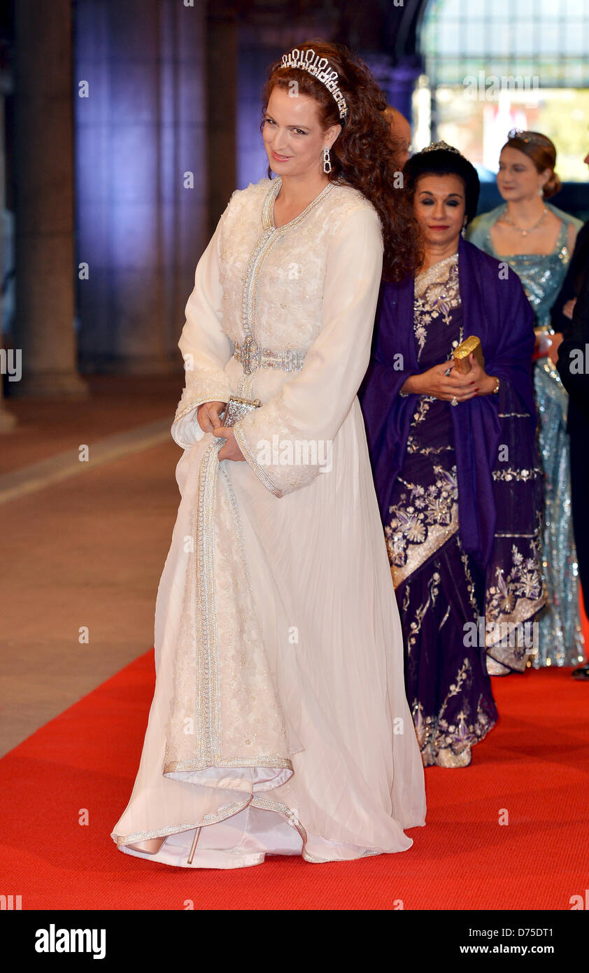 Princess Lalla Salma of Morocco arrives for a dinner at the occasion ...