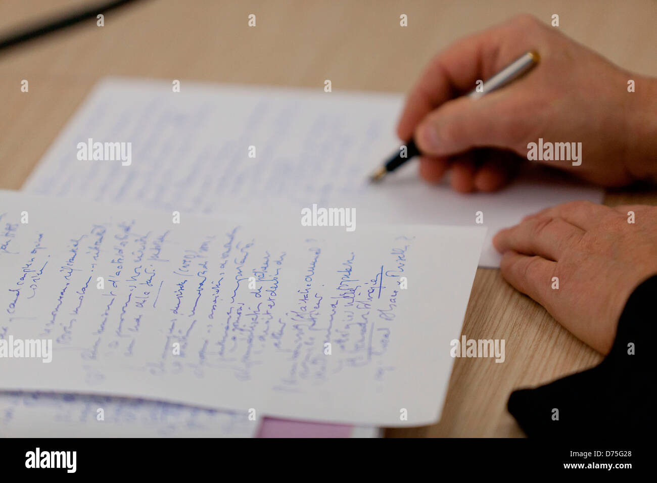 Man taking notes Stock Photo - Alamy