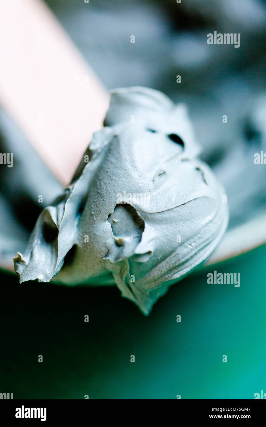 Paste of green clay Stock Photo - Alamy