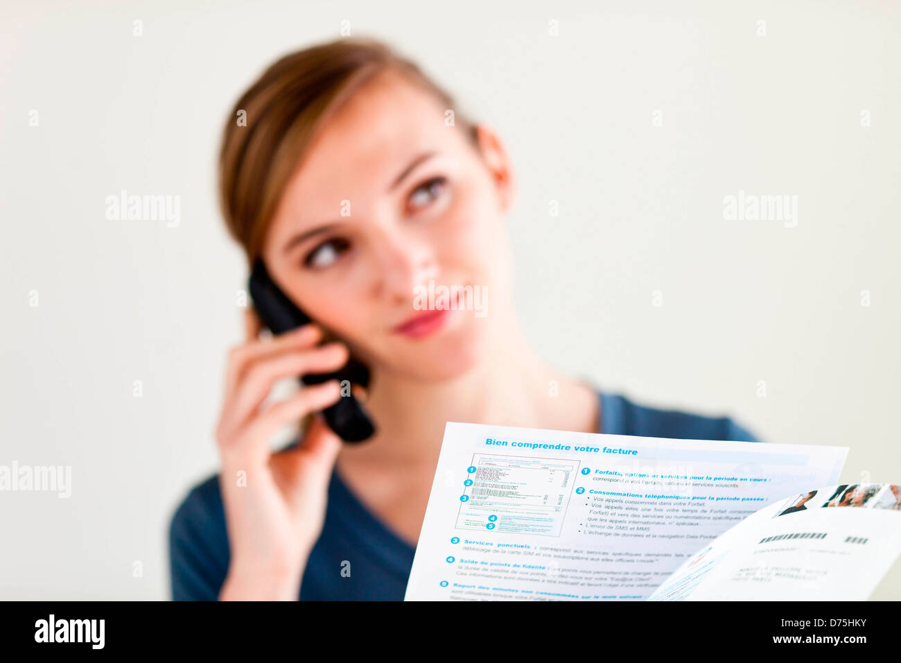 woman with administrative papers Stock Photo - Alamy