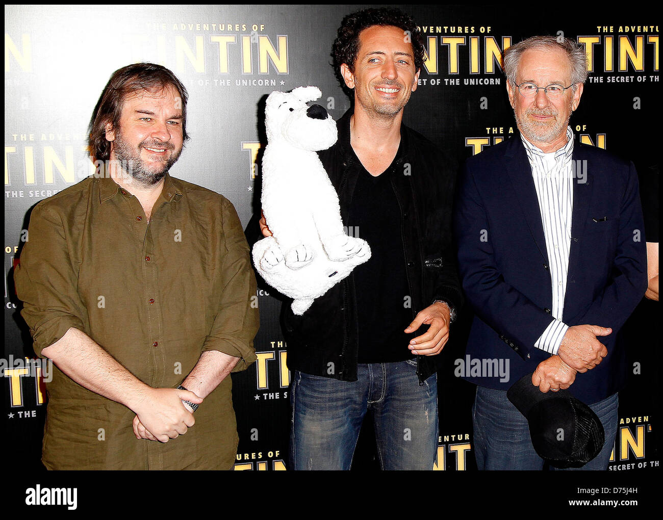 Peter Jackson, Gad Elmaleh and Steven Spielberg 'The Adventures of ...