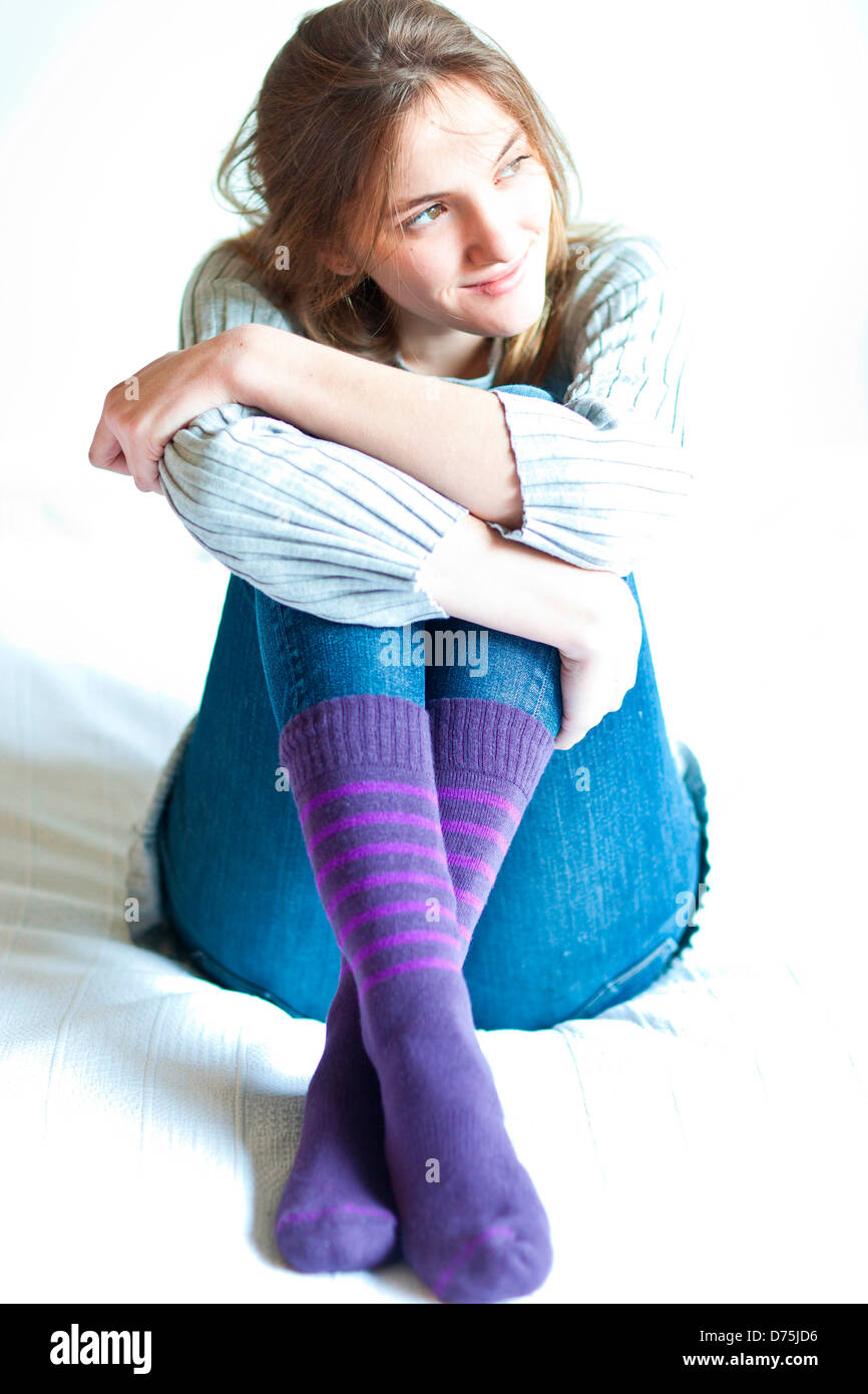 woman wearing socks Stock Photo - Alamy woman wearing socks Stock Photo - Alamy