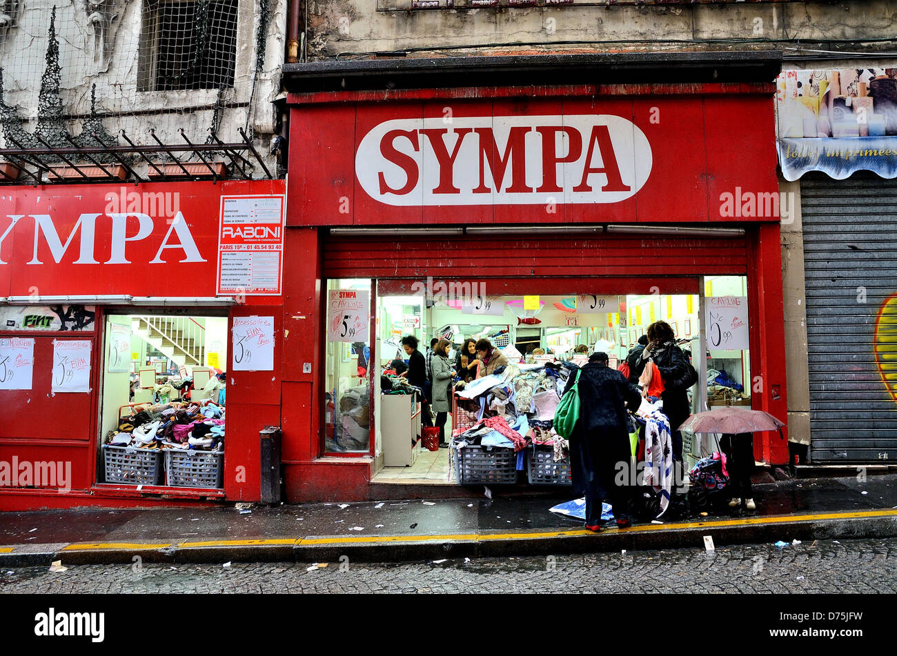 Sympa clothes store in Montmartre Paris France Europe Stock Photo - Alamy