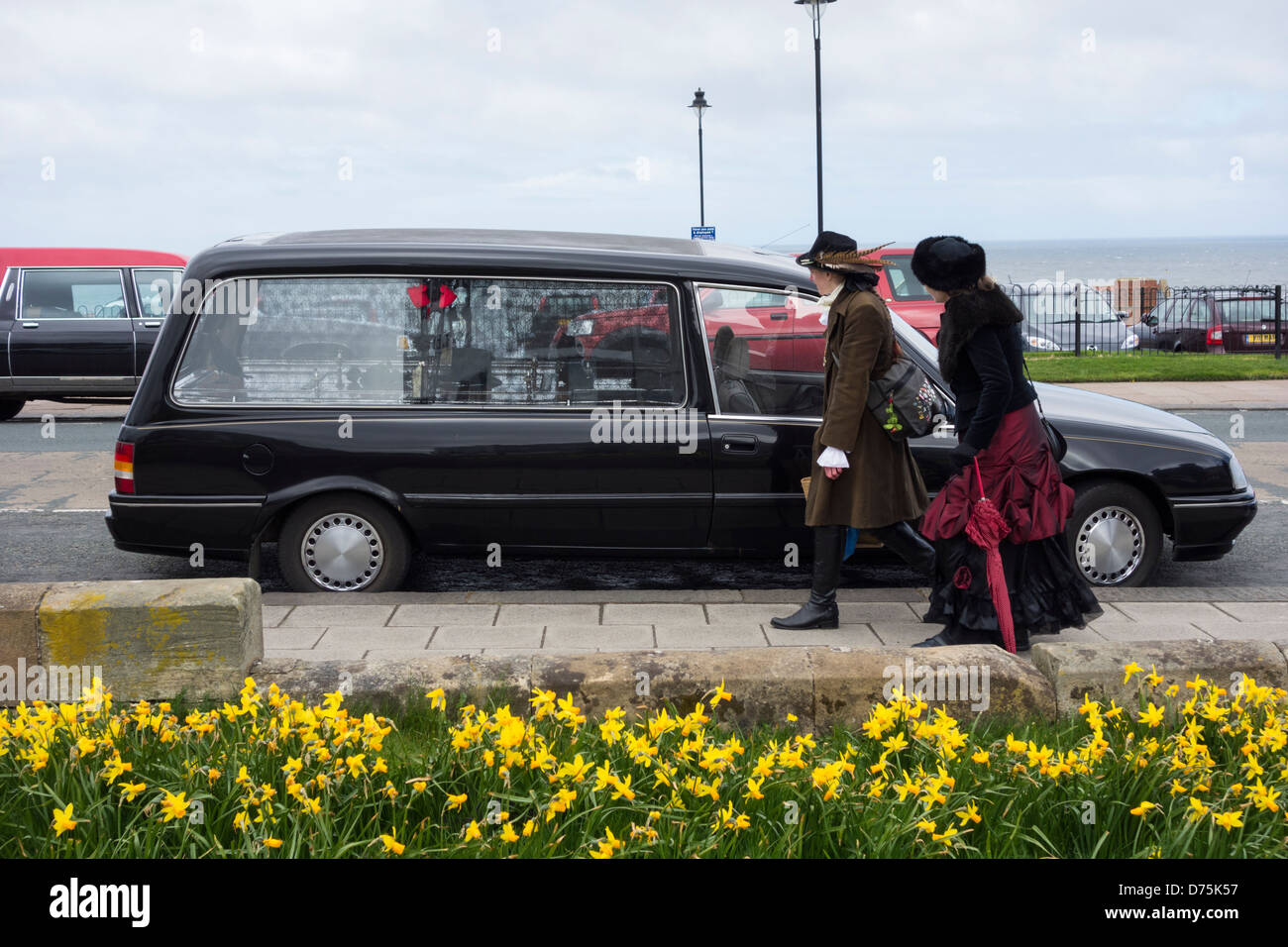 Goth's Hearse at Whitby Goth weekend, Whitby, North Yorkshire, England ...