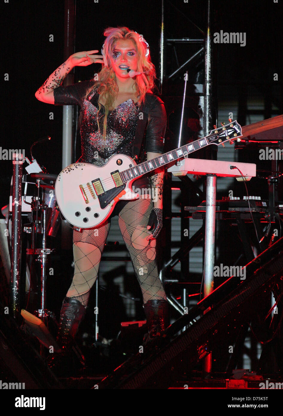 Ke$ha aka Kesha performs during the Get $leazy Tour at the Klipsch ...