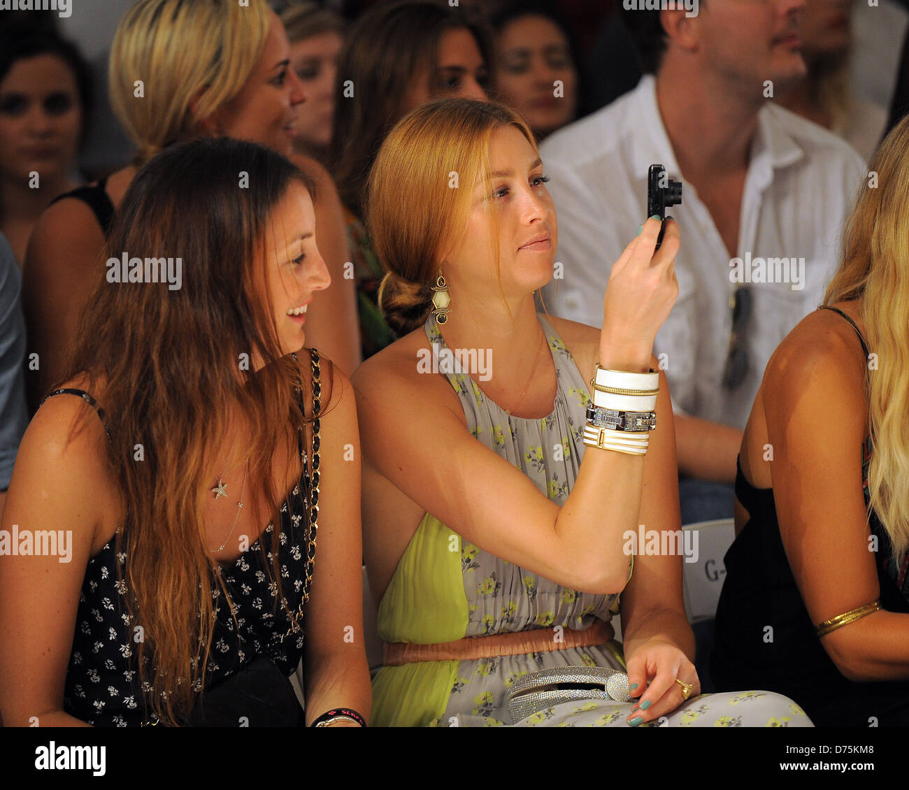 Whitney Port attends the Mara Hoffman Swim show during Mercedes-Benz ...