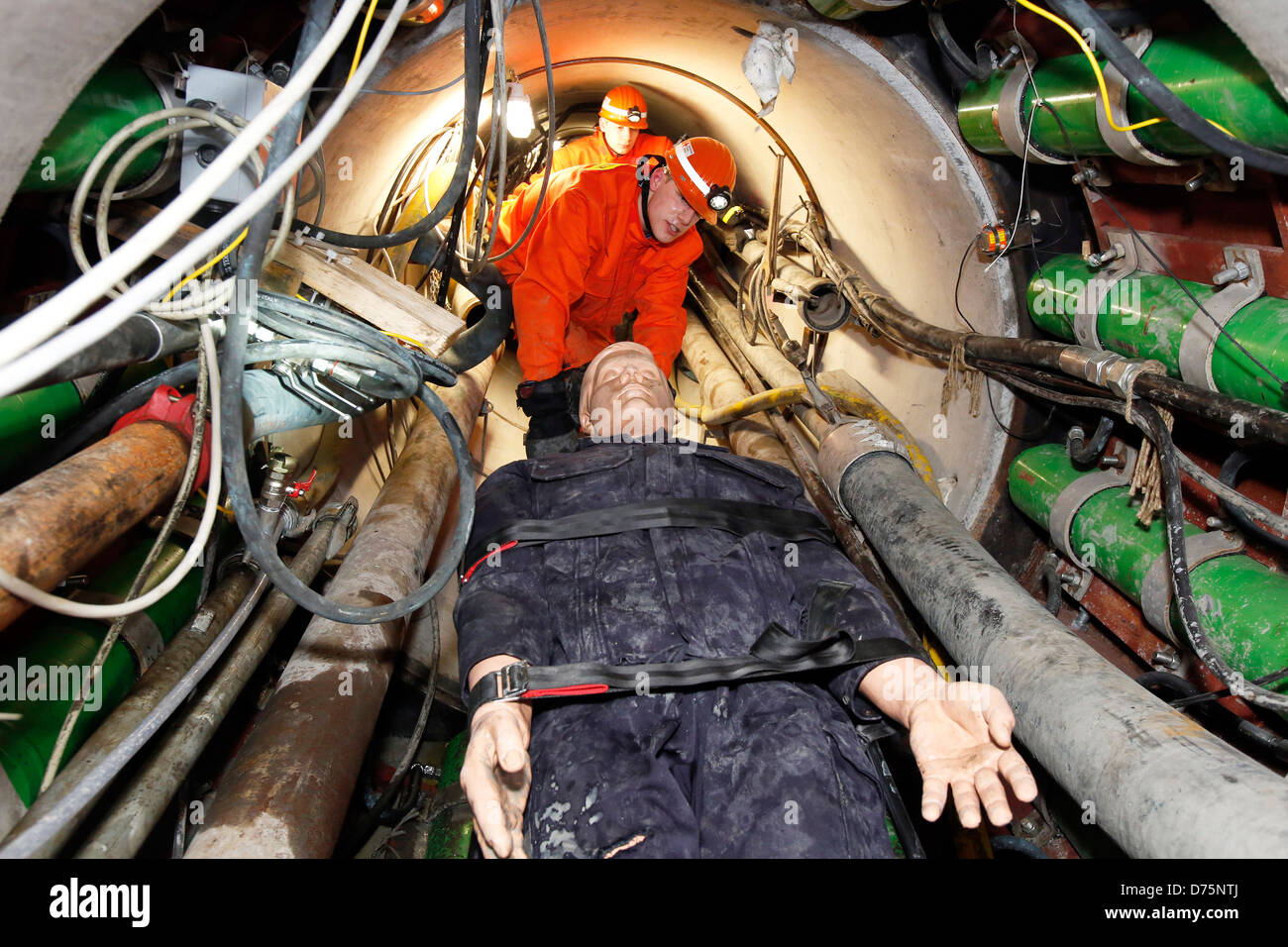 Castrop-Rauxel, Germany, Tunnelrettungsuebung Stock Photo - Alamy