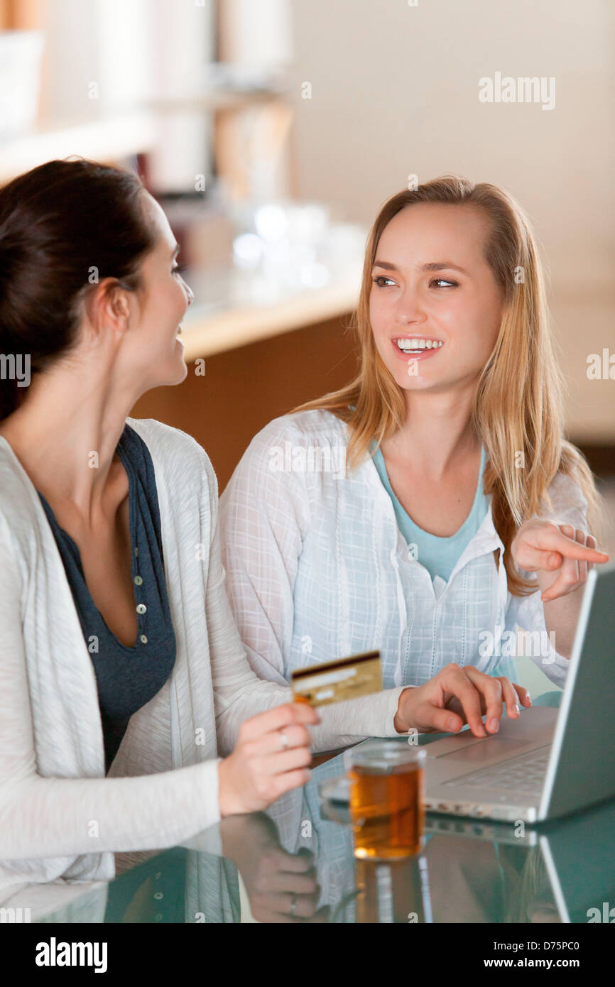Women doing purchase online Stock Photo - Alamy