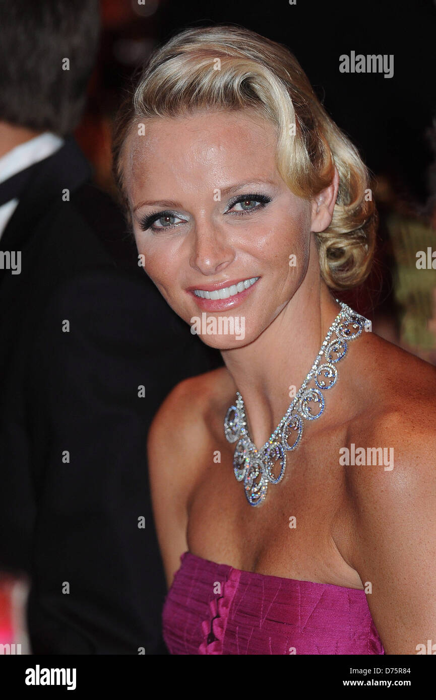Princess Charlene of Monaco 63rd Red Cross Ball, held at Monte Carlo ...
