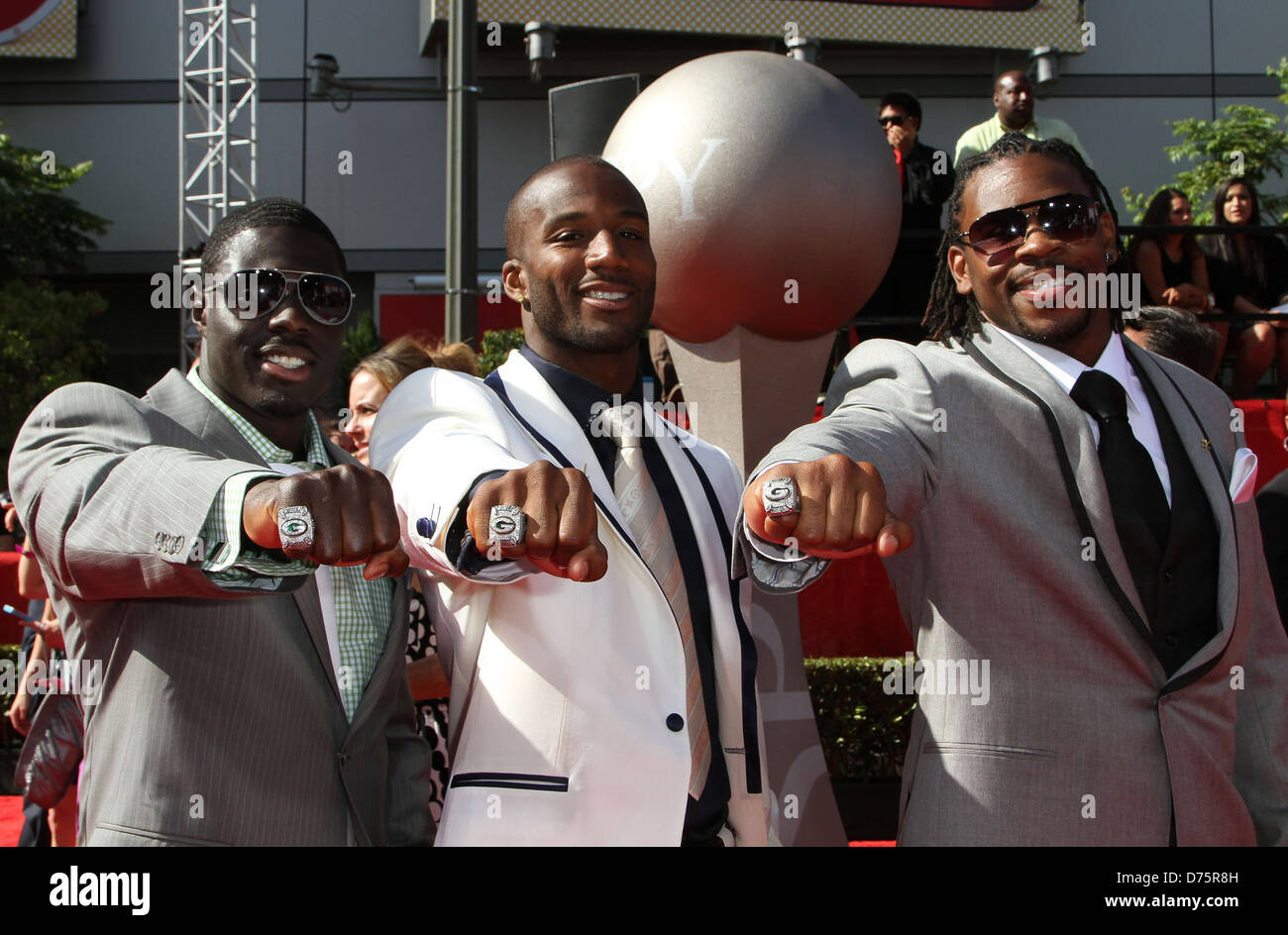 Charlie Peprah, Jarrett Bush and Desmond Bishop The 2011 ESPY Awards ...