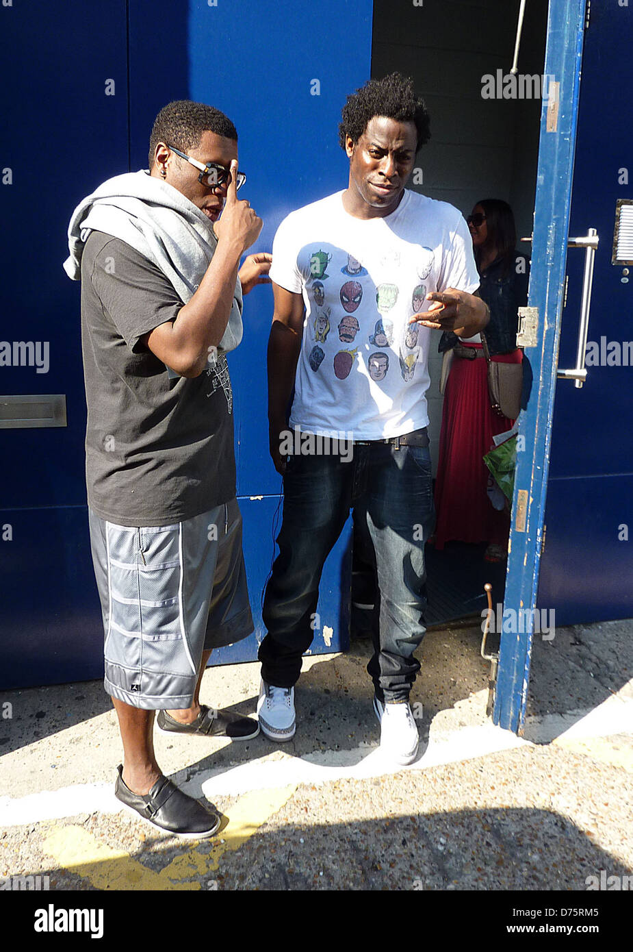 Jay Electronica and Jeymes Samuel of The Bullitts outside a rehearsal ...