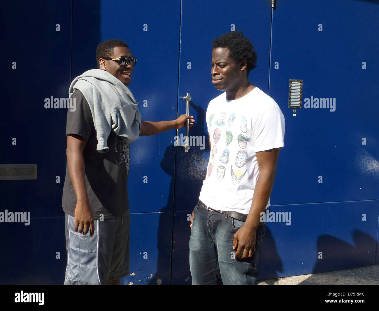 Jay Electronica and Jeymes Samuel of The Bullitts outside a rehearsal ...