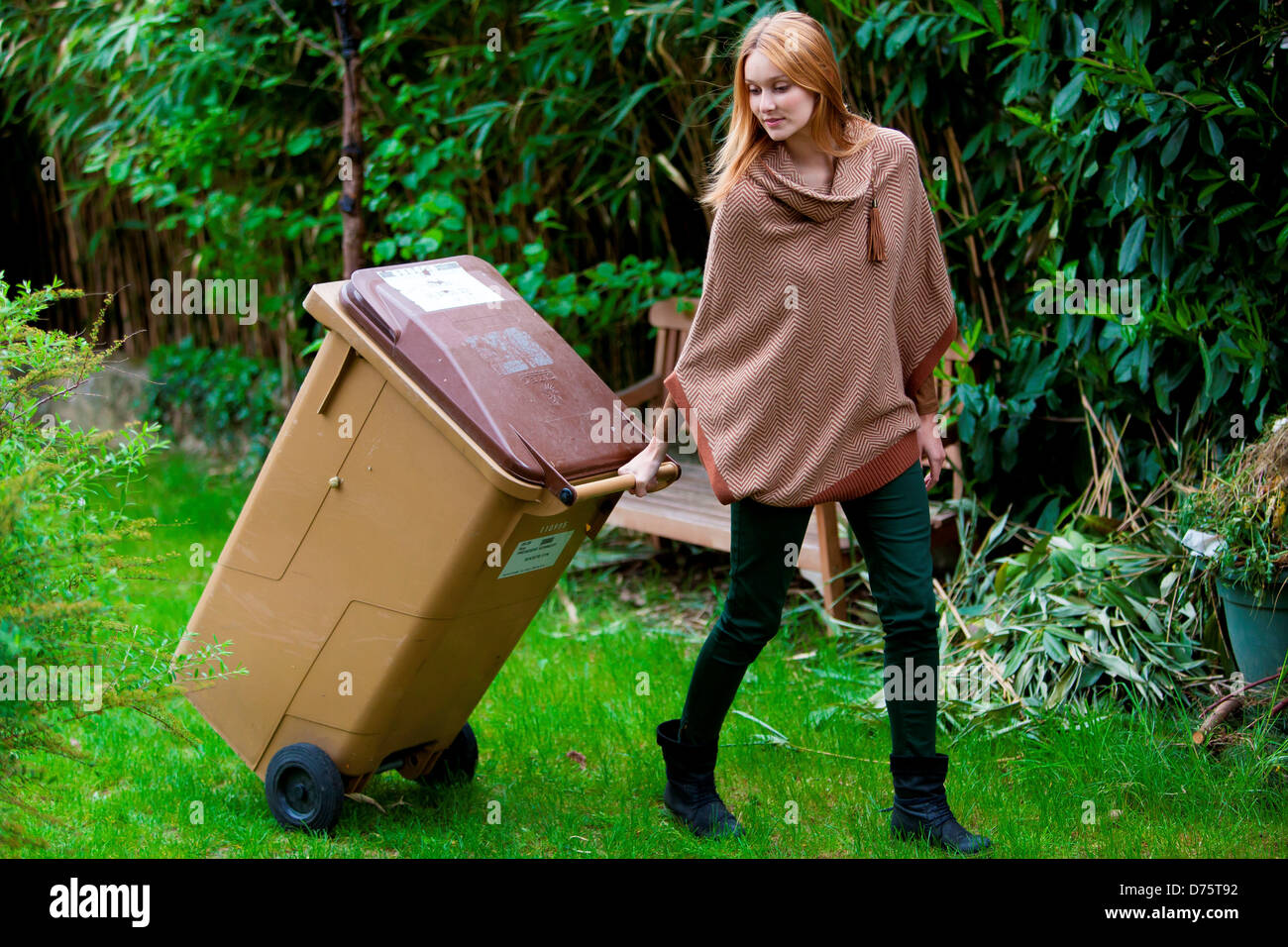 Brown container for waste that can not be recycled Stock Photo - Alamy