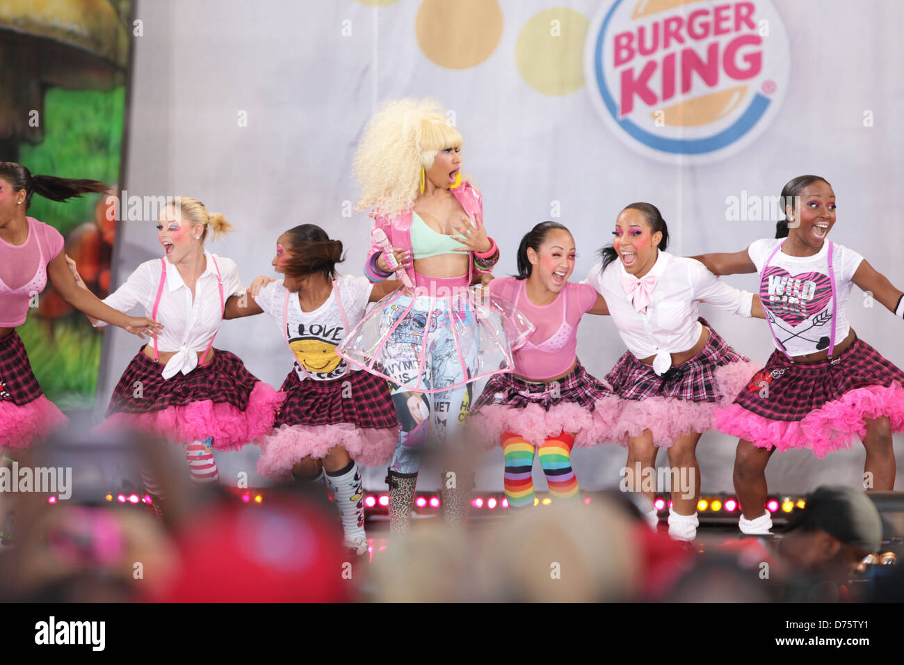 Nicki Minaj performs on ABC's 'Good Morning America' as part of their ...