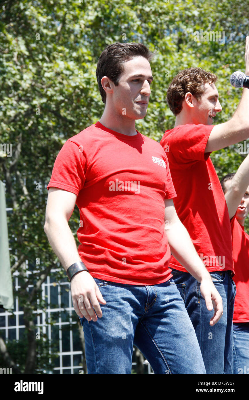 Russell Fischer from Jersey Boys attending Broadway in Bryant Park ...