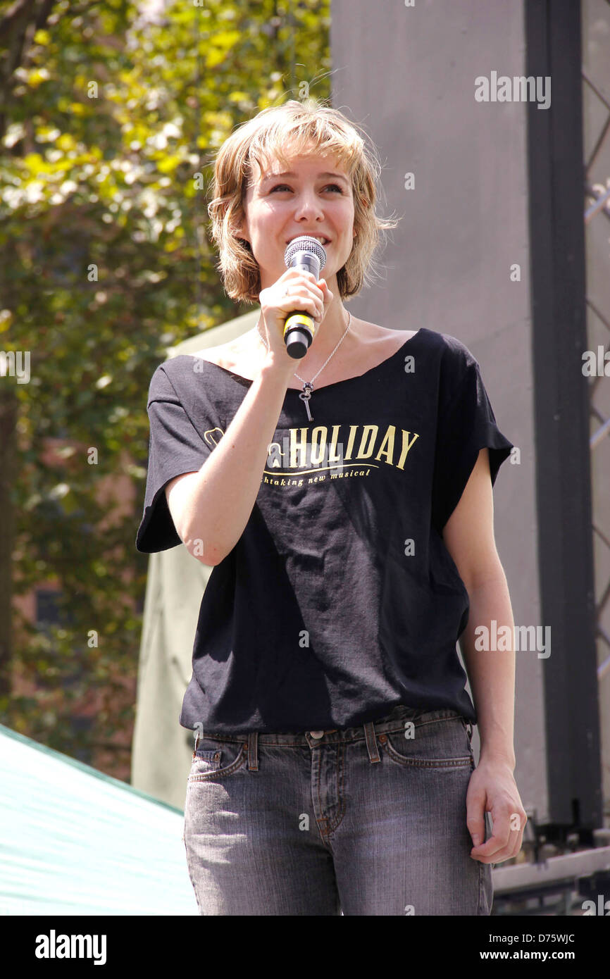 Jill Paice from Death Takes a Holiday attending Broadway in Bryant Park ...