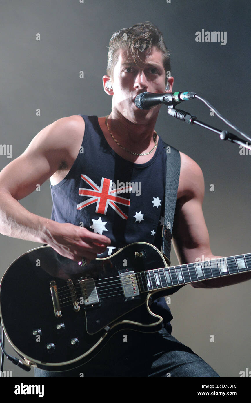 Alex Turner The Arctic Monkeys performing live at the Entertainment ...