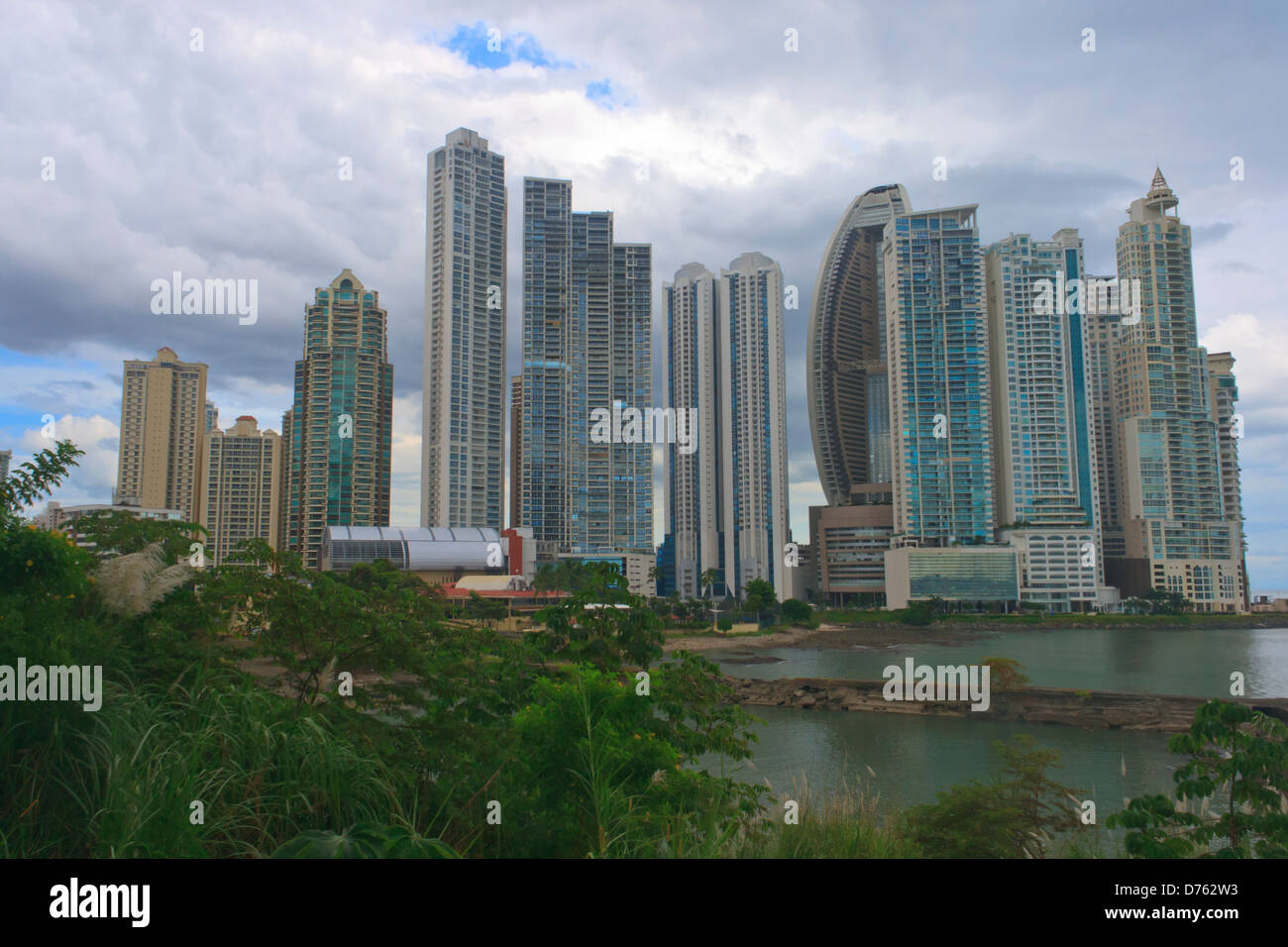 View of some buildings in Panama Panama City Stock Photo - Alamy