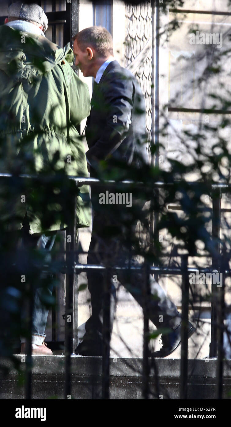 Daniel Craig on the set of the new James Bond film Skyfall London ...