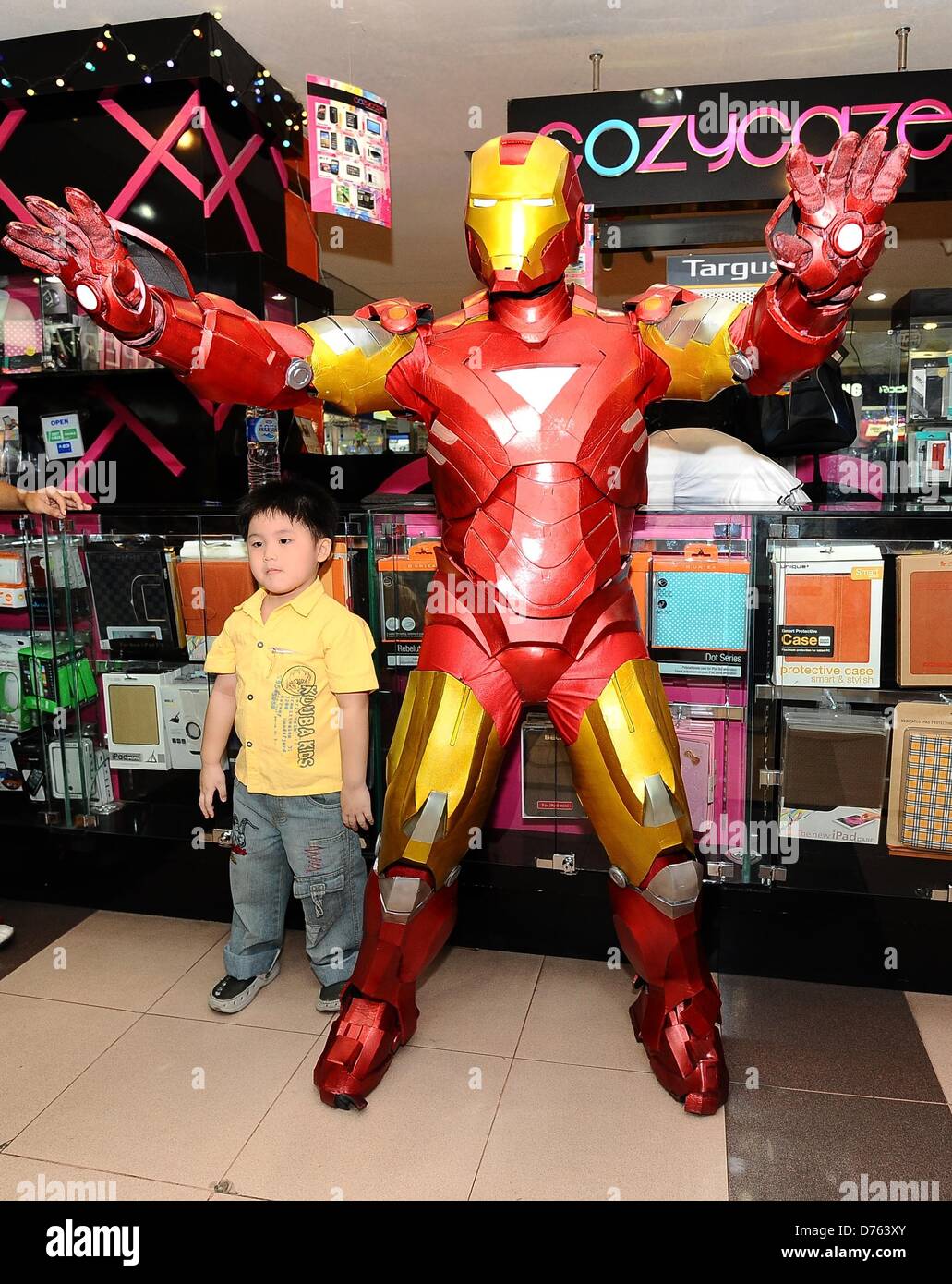 Surabaya, Indonesia. April 28, 2013. A replica of the American super ...