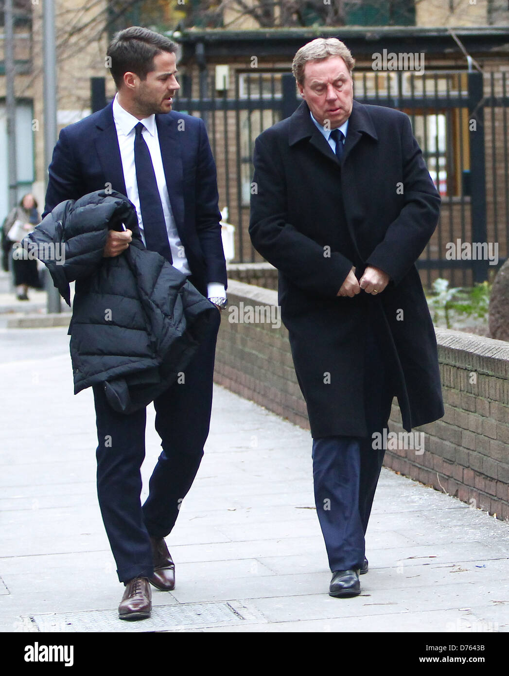 Jamie Redknapp and Harry Redknapp arrive at Southwark Crown Court on a ...