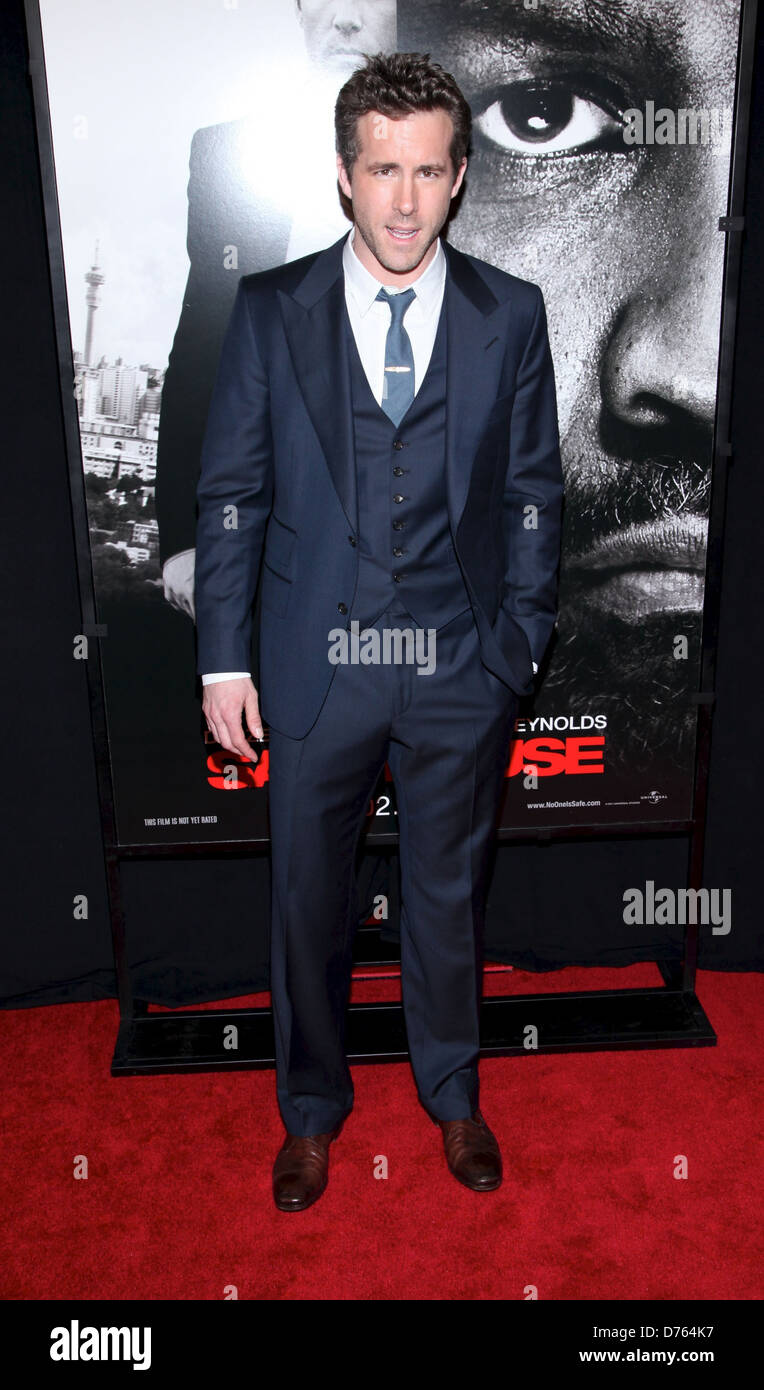 Ryan Reynolds New York Premiere of 'Safe House' held at the SVA Theater ...